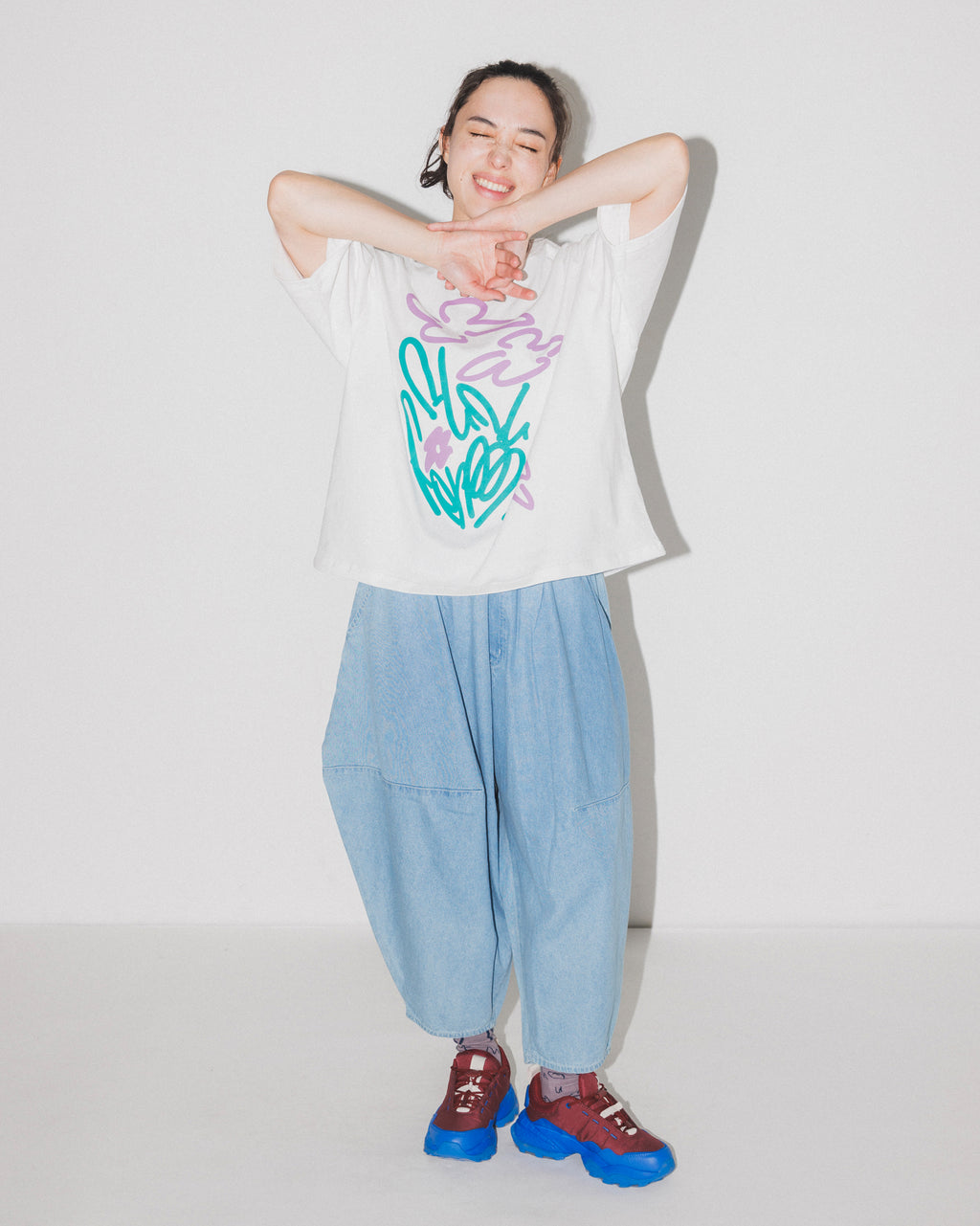 ns-621-017A/ デニムポインテッドパンツ